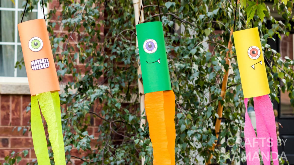 Monster Windsocks - Crafts by Amanda - Halloween Crafts