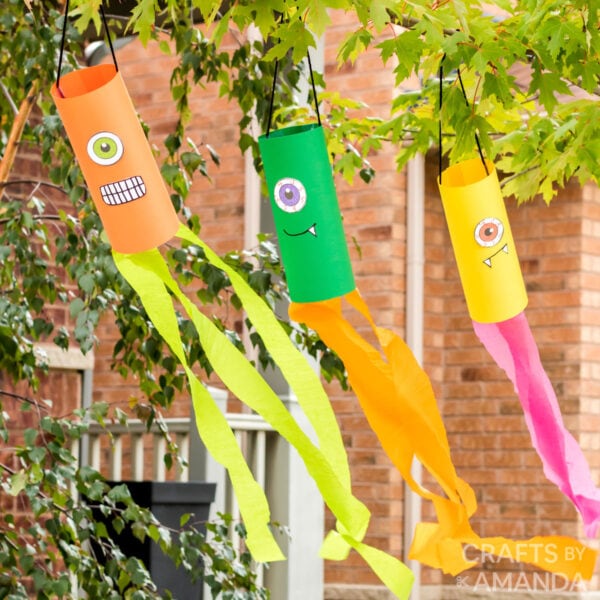 Monster Windsocks - Crafts by Amanda - Halloween Crafts