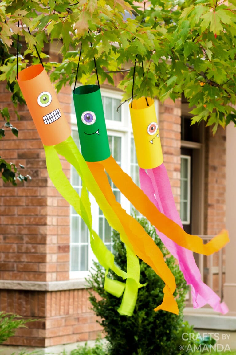 Monster Windsocks - Crafts by Amanda - Halloween Crafts