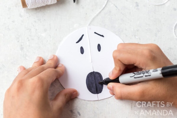 Twirling Paper Ghosts - Crafts by Amanda - Halloween Crafts