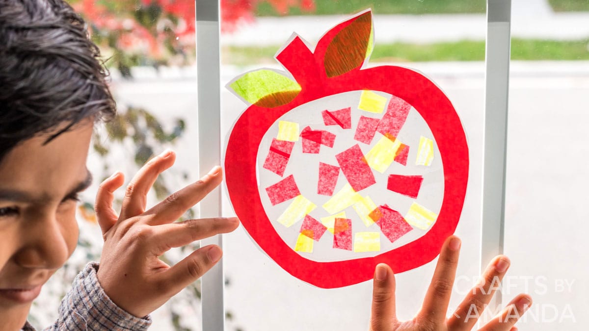 Fall Suncatchers: Apple, Acorn, Pumpkin - Crafts by Amanda