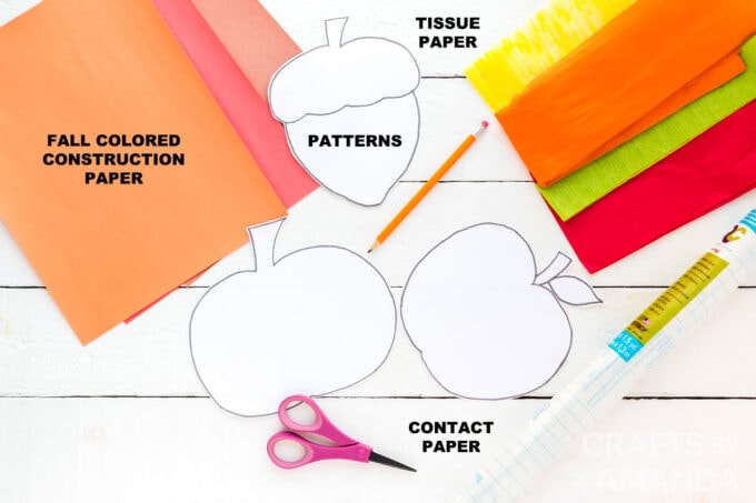 Fall Suncatchers: Apple, Acorn, Pumpkin - Crafts by Amanda