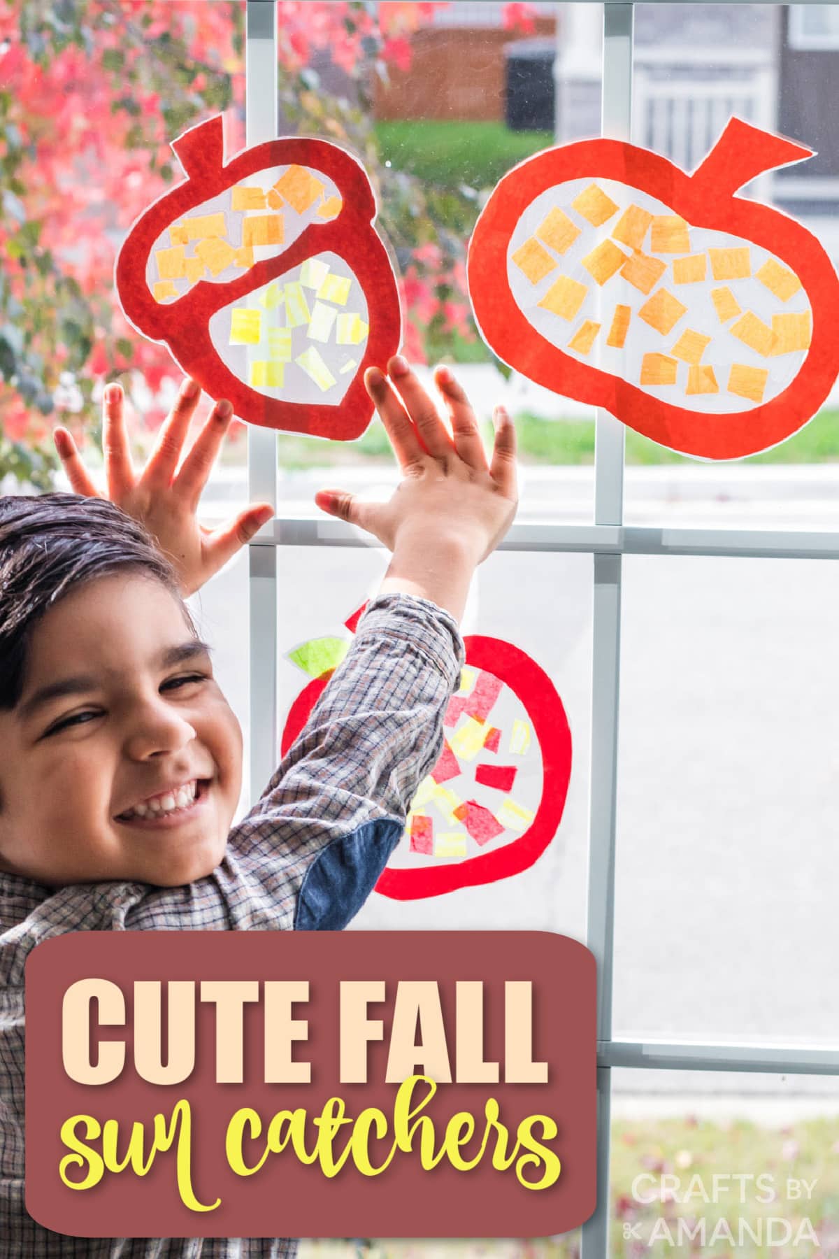 Fall Suncatchers: Apple, Acorn, Pumpkin - Crafts by Amanda