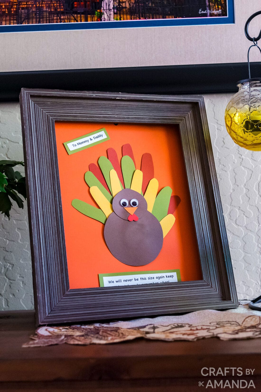 Family Handprint Turkey - Crafts by Amanda