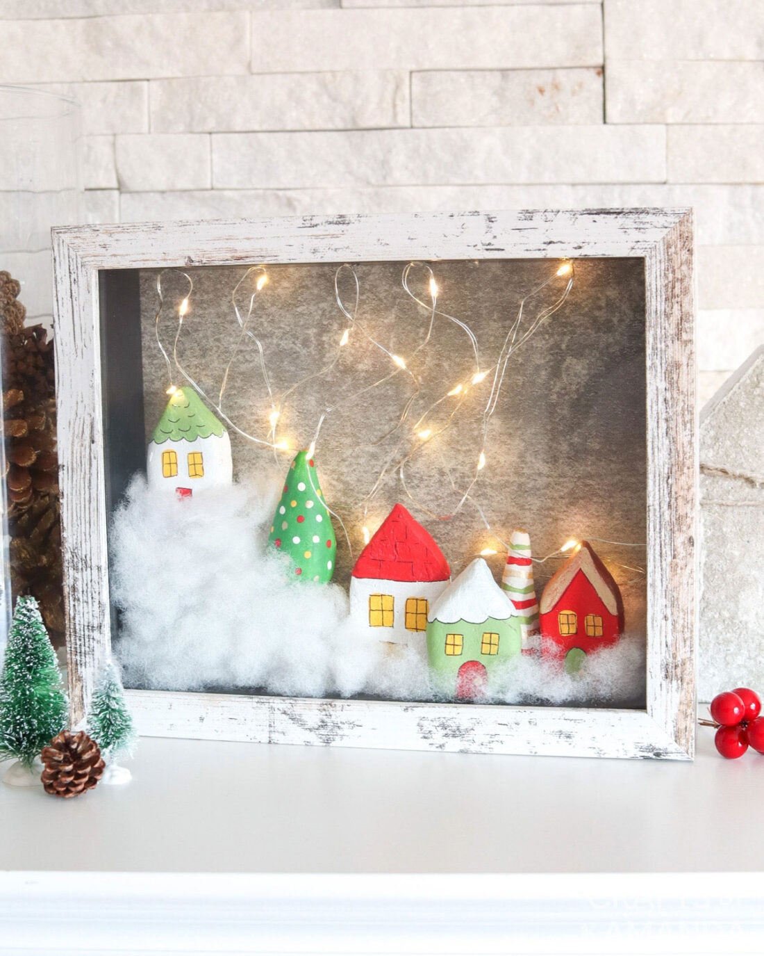 Christmas Village Shadowbox - Crafts by Amanda - Christmas Crafts