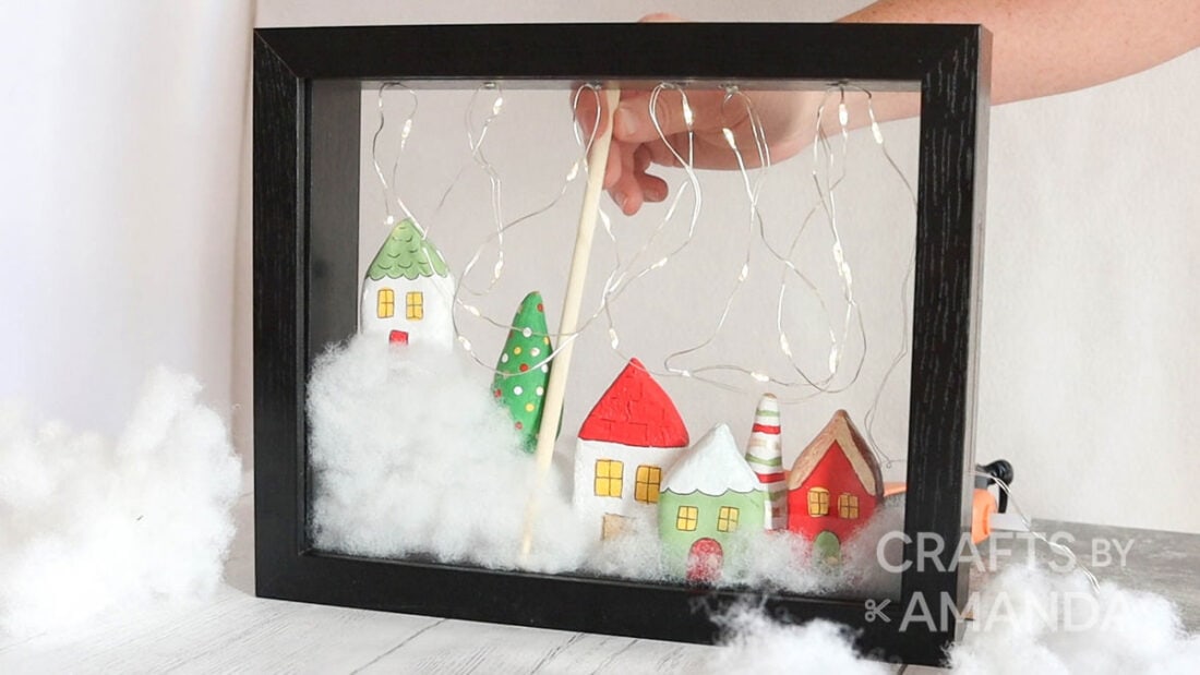 Christmas Village Shadowbox - Crafts by Amanda - Christmas Crafts