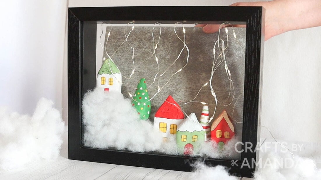 Christmas Village Shadowbox - Crafts by Amanda - Christmas Crafts