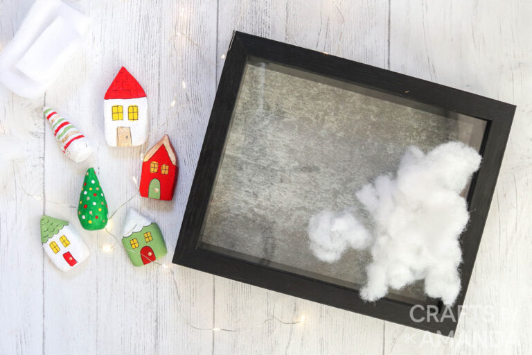 Christmas Village Shadowbox - Crafts by Amanda - Christmas Crafts