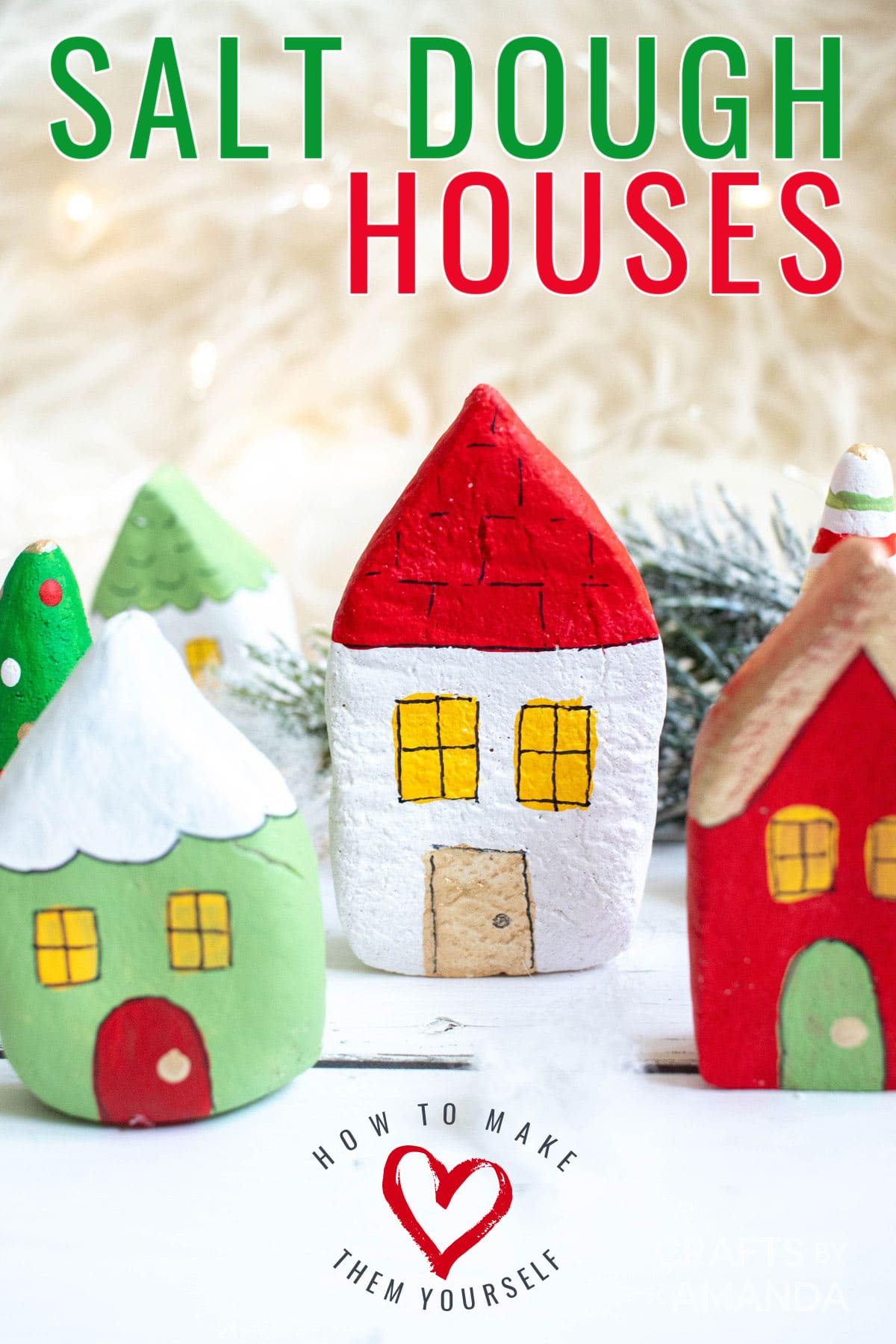 Salt Dough Houses - Crafts by Amanda - Christmas Crafts