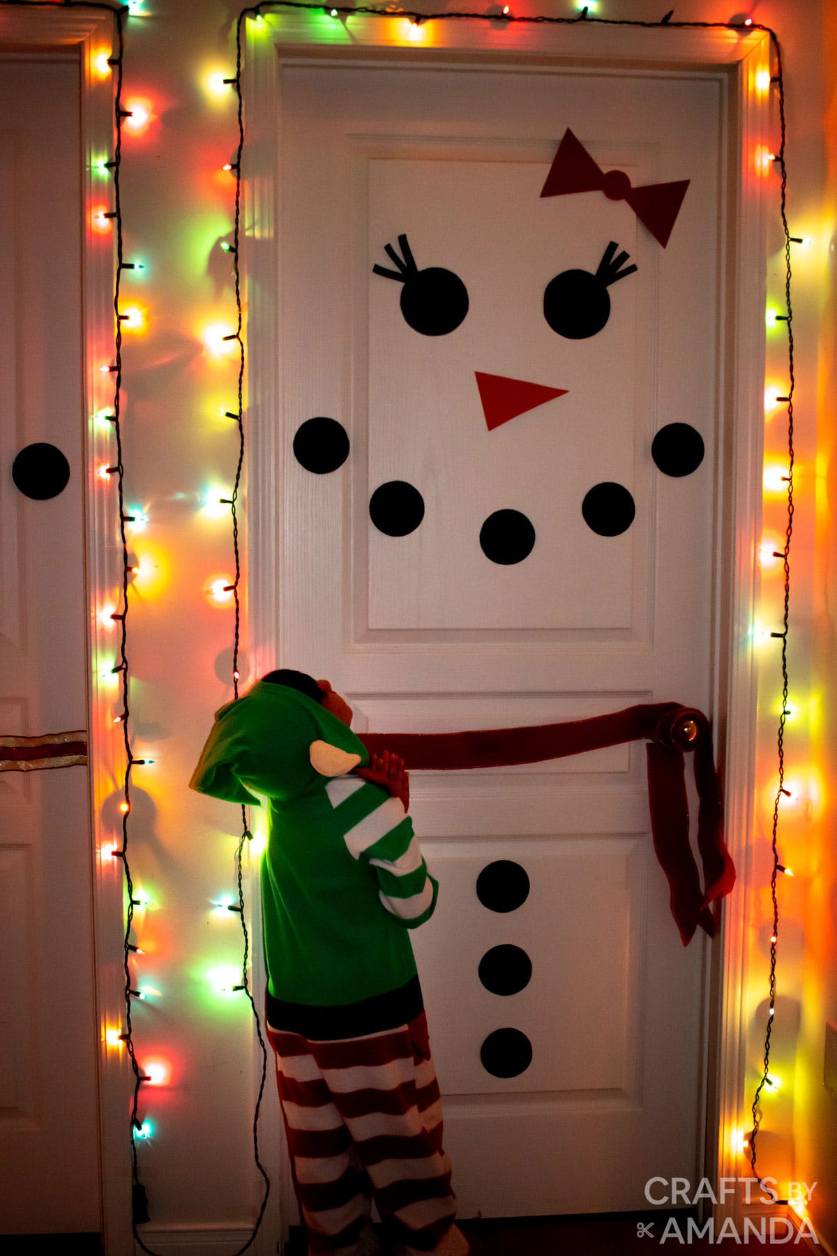 Snowman Door - Crafts by Amanda - Christmas Crafts