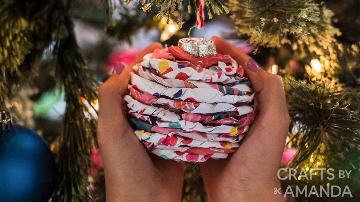 Twisted Paper Ornaments - Crafts by Amanda - Christmas Crafts