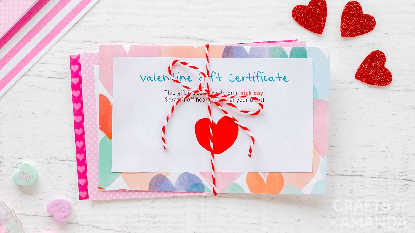 Scratch Off Valentine Gift Certificates: suprise your Valentine!
