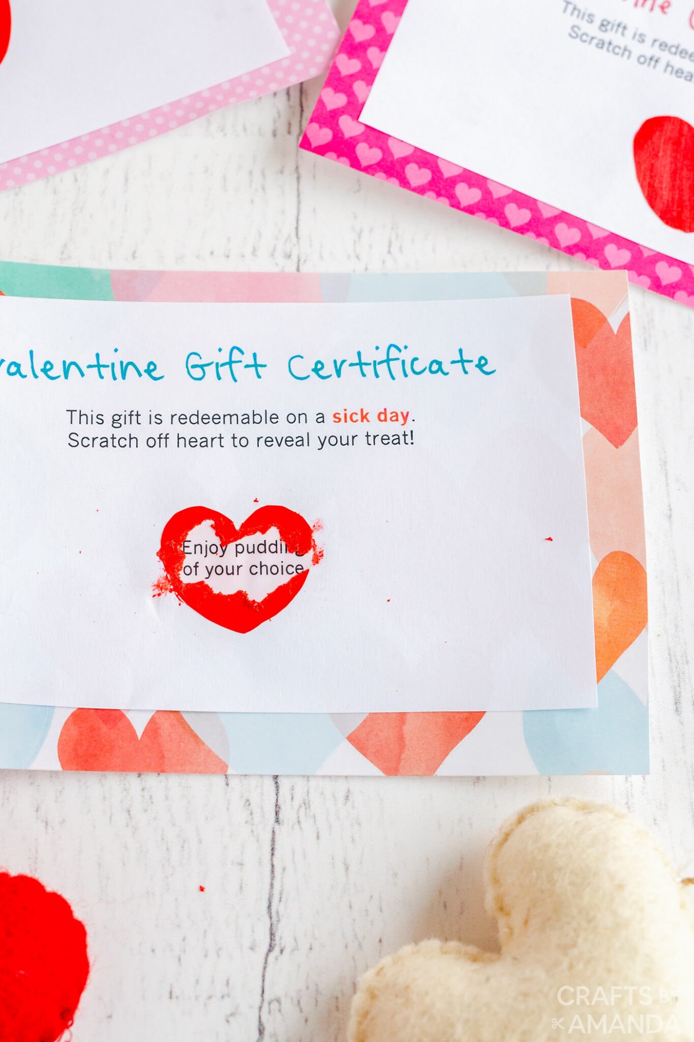 Scratch Off Valentine Gift Certificates - Crafts by Amanda - Valentine ...