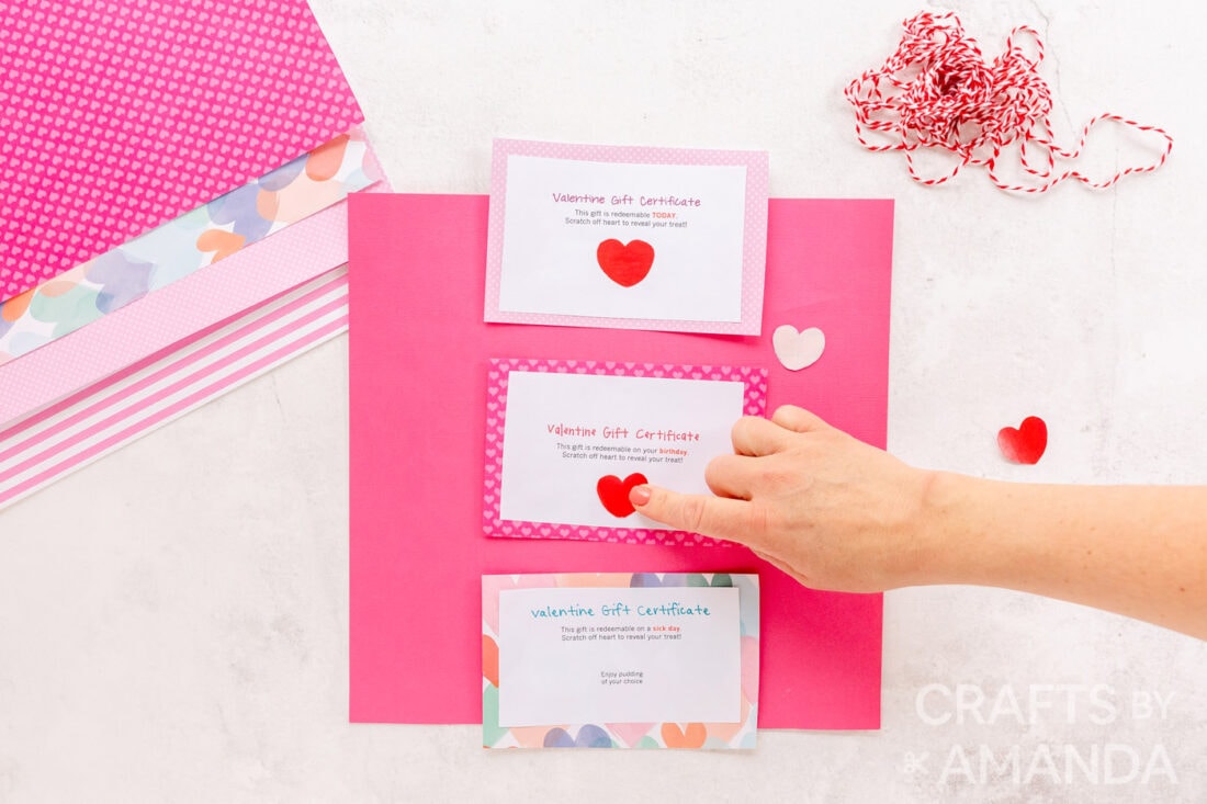 Scratch Off Valentine Gift Certificates: suprise your Valentine!
