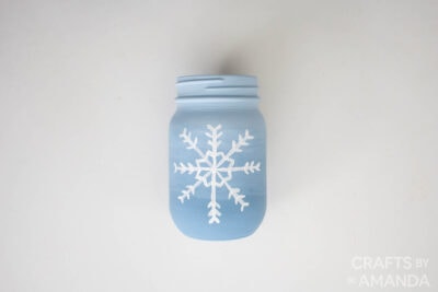 Snowflake Mason Jar Vases - Crafts by Amanda - Mason Jar Crafts