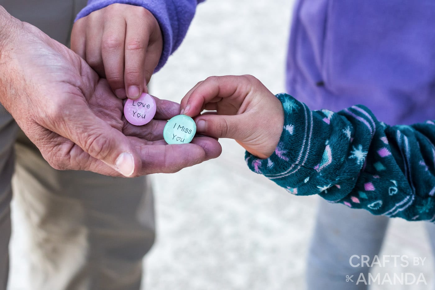 Conversation Marble Magnets: glass gem magnets for Valentine's Day