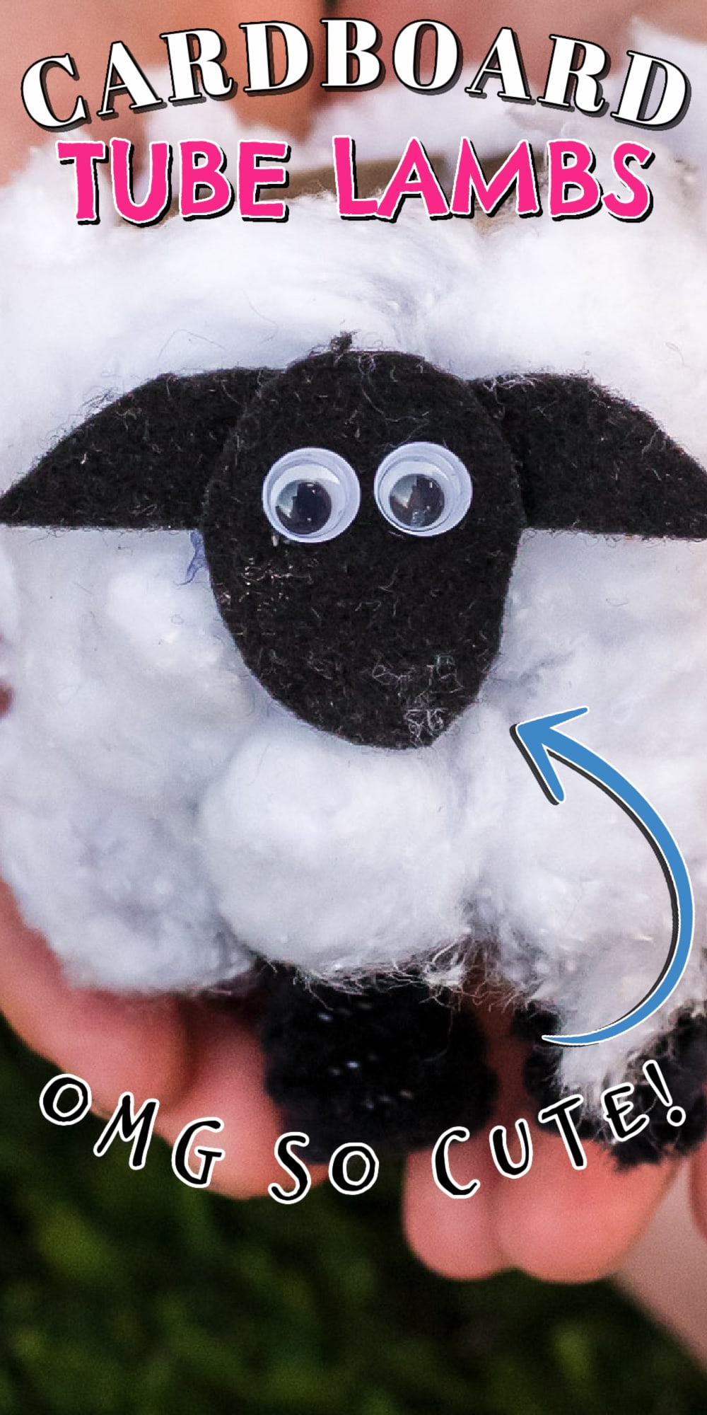 Cardboard Tube Lambs: an adorably easy Easter craft for kids!