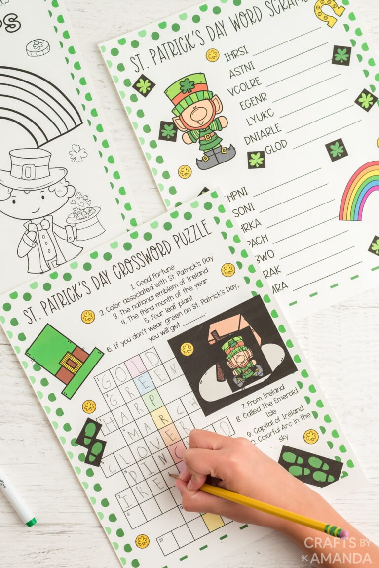 St. Patrick's Day Activity Sheets - Crafts by Amanda - Free Printables
