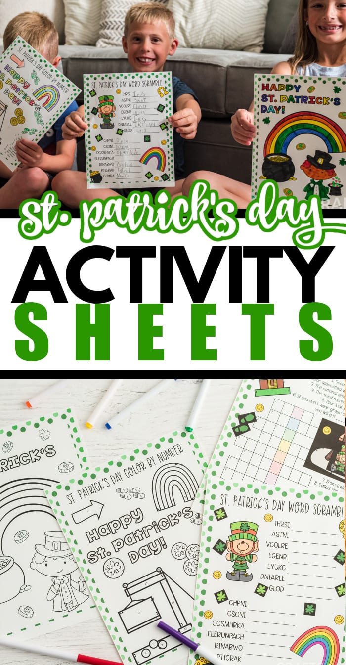 St. Patrick's Day Activity Sheets - Crafts by Amanda - Free Printables