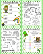 St. Patrick's Day Activity Sheets - Crafts by Amanda - Free Printables