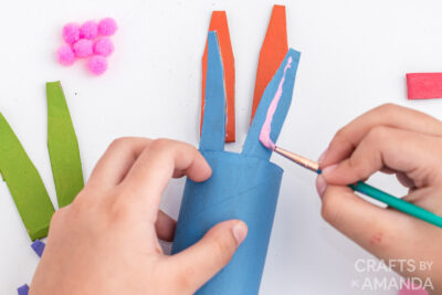 Cardboard Tube Bunny Rabbit Family - Crafts by Amanda