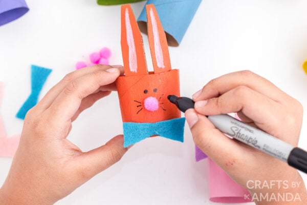 Cardboard Tube Bunny Rabbit Family - Crafts by Amanda