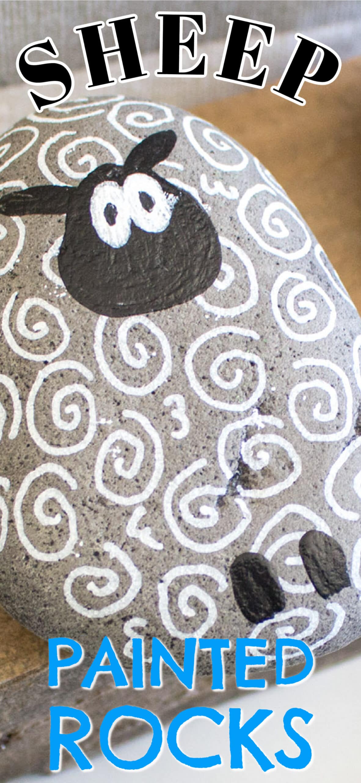 Sheep Painted Rocks - Crafts by Amanda - Easter Crafts