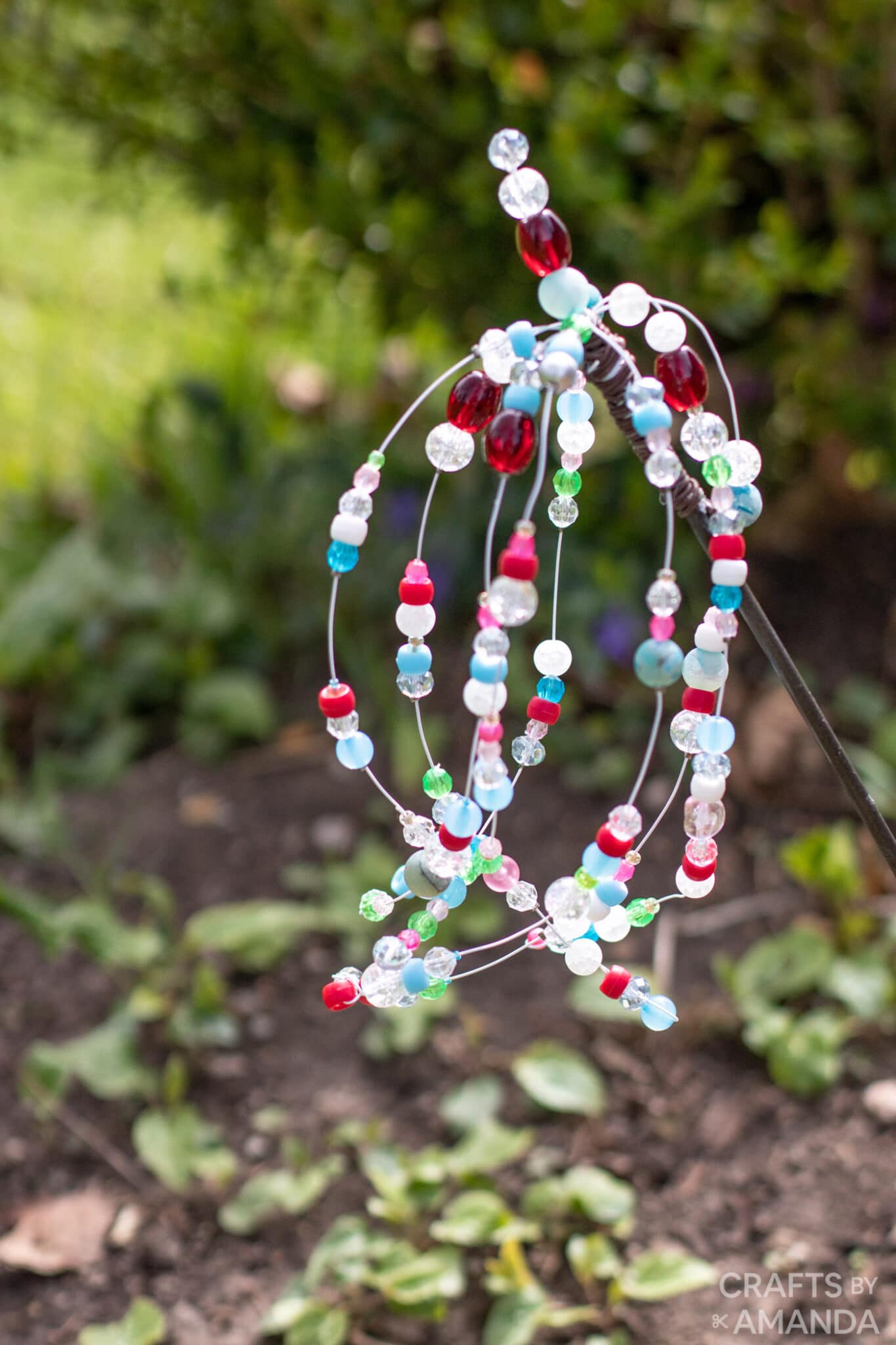 Beaded Garden Sparkler - Crafts by Amanda - Garden Crafts