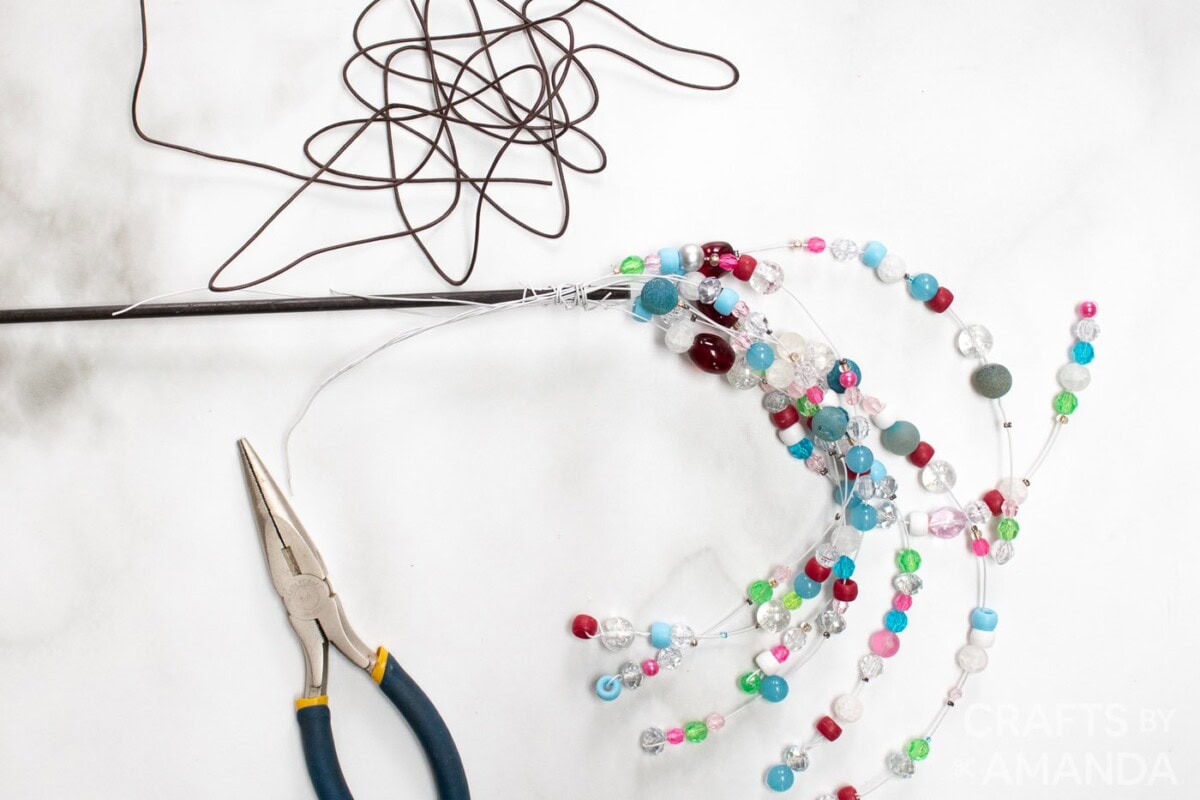 Beaded Garden Sparkler - Crafts by Amanda - Garden Crafts