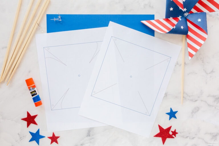 Patriotic Pinwheels - Crafts by Amanda