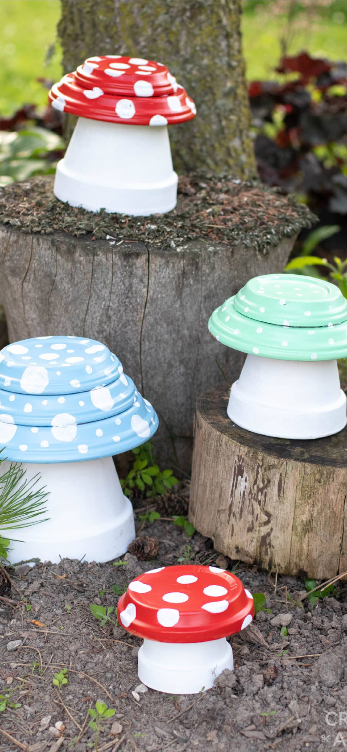 Clay Pot Toadstools - Crafts by Amanda - Clay Pot Crafts