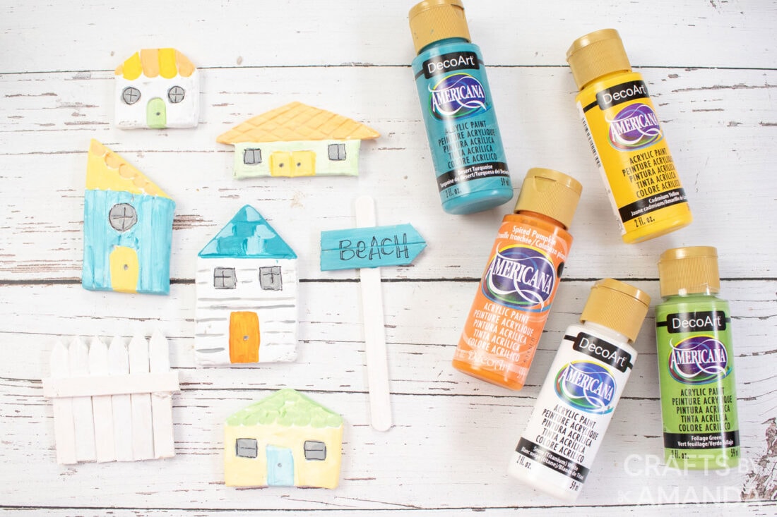 Mini Coastal Clay Houses - Crafts by Amanda - Beach Crafts