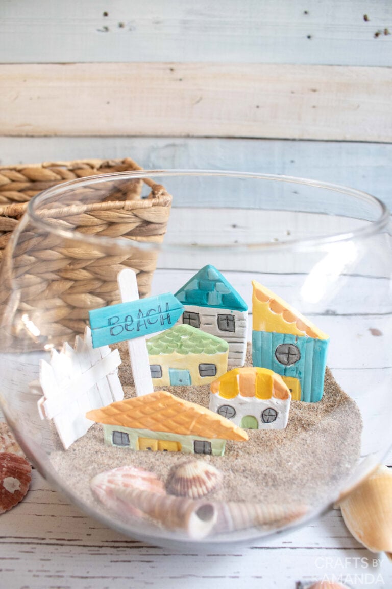 Mini Coastal Clay Houses - Crafts by Amanda - Beach Crafts