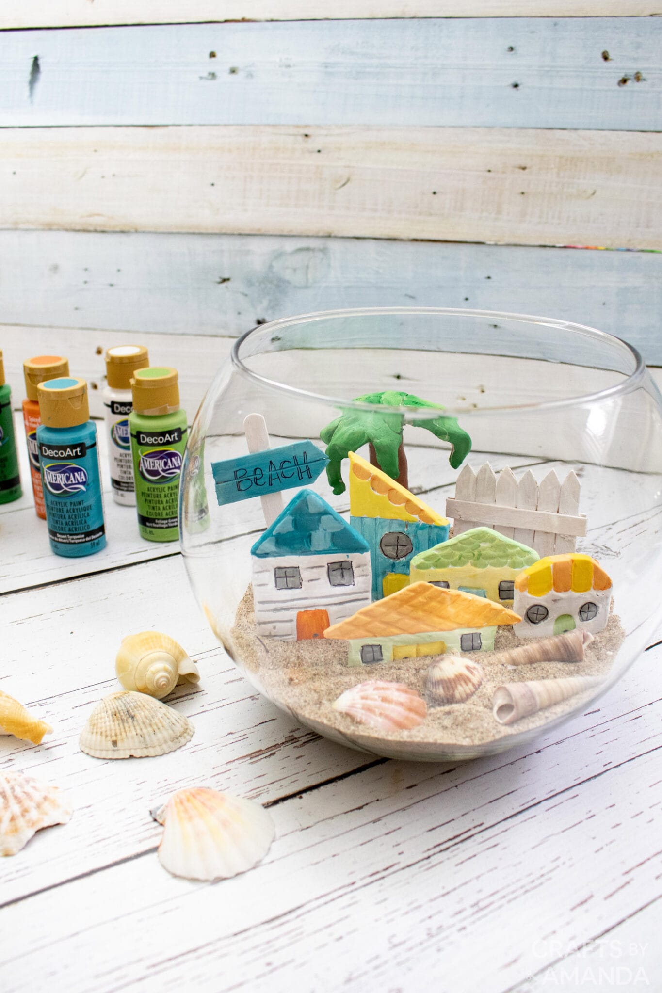 Mini Coastal Clay Houses - Crafts by Amanda - Beach Crafts