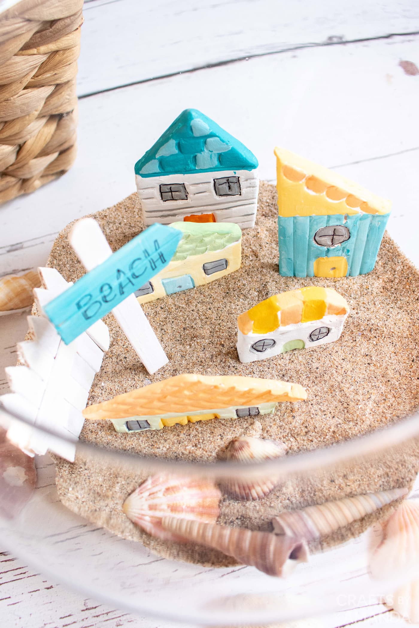 Mini Coastal Clay Houses - Crafts by Amanda - Beach Crafts