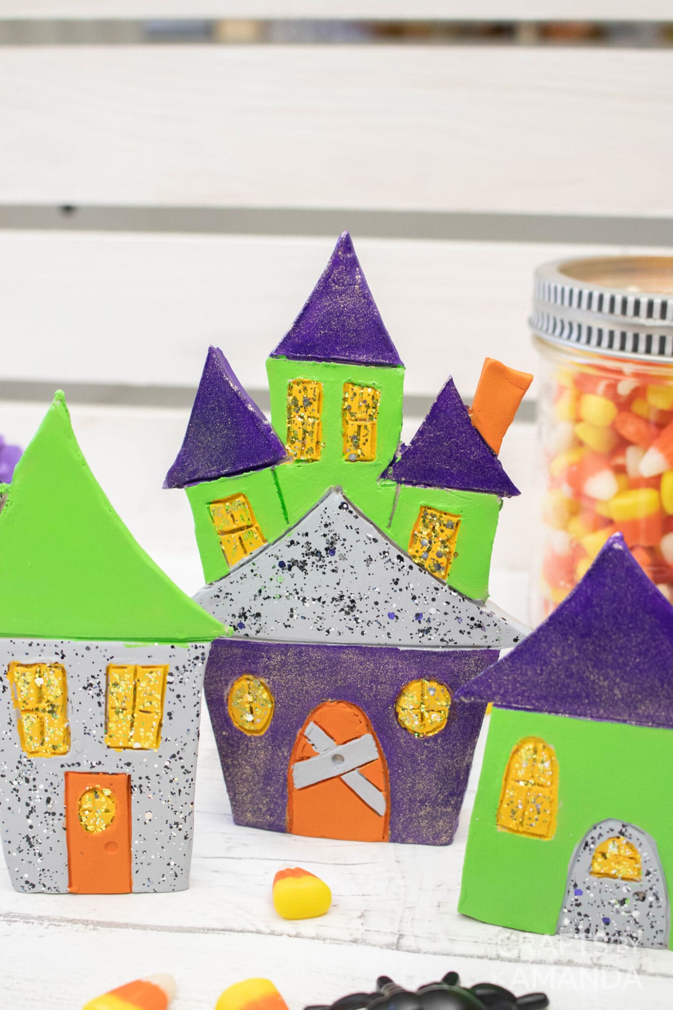 Clay Halloween Village - Crafts by Amanda