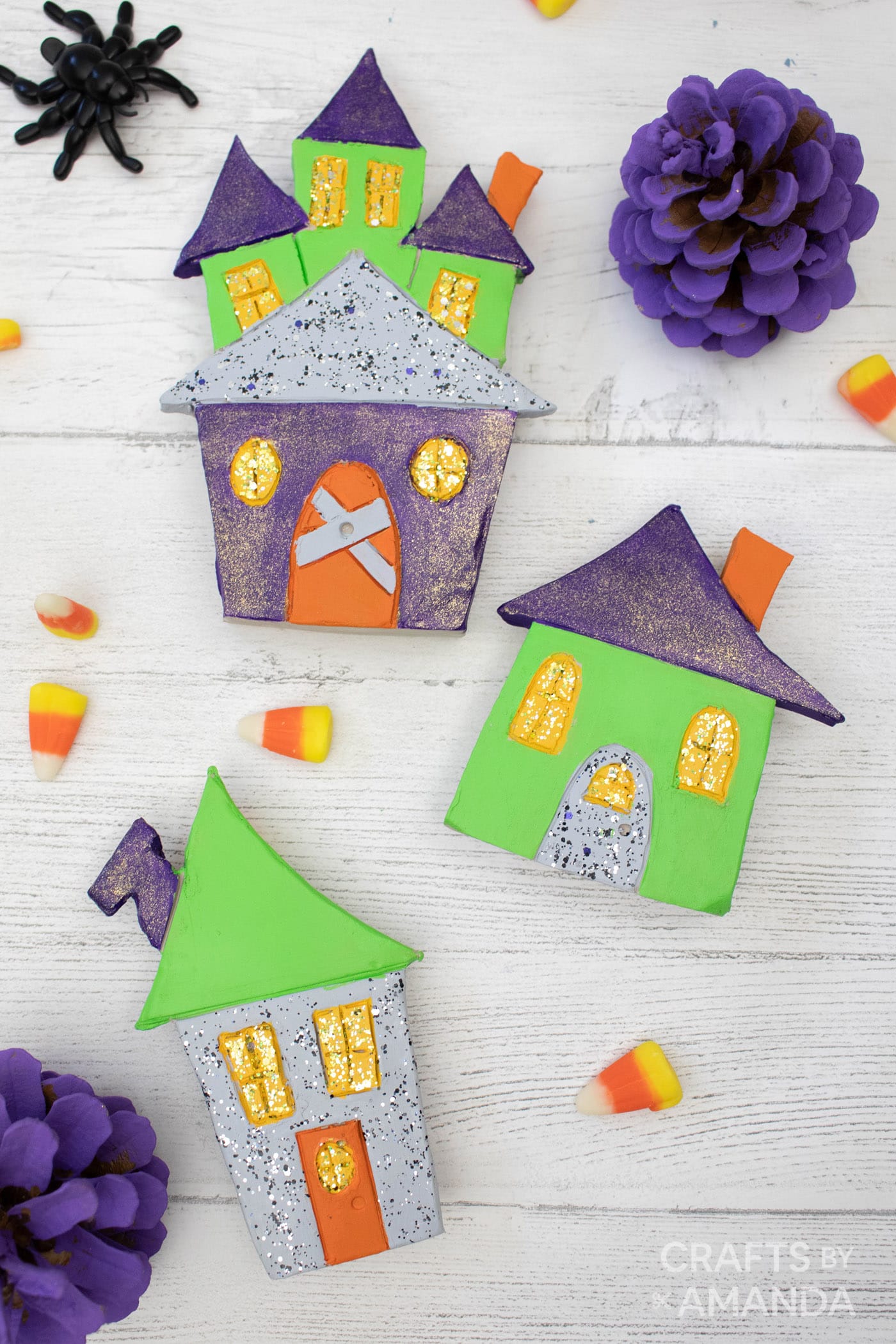 Clay Halloween Village - Crafts by Amanda